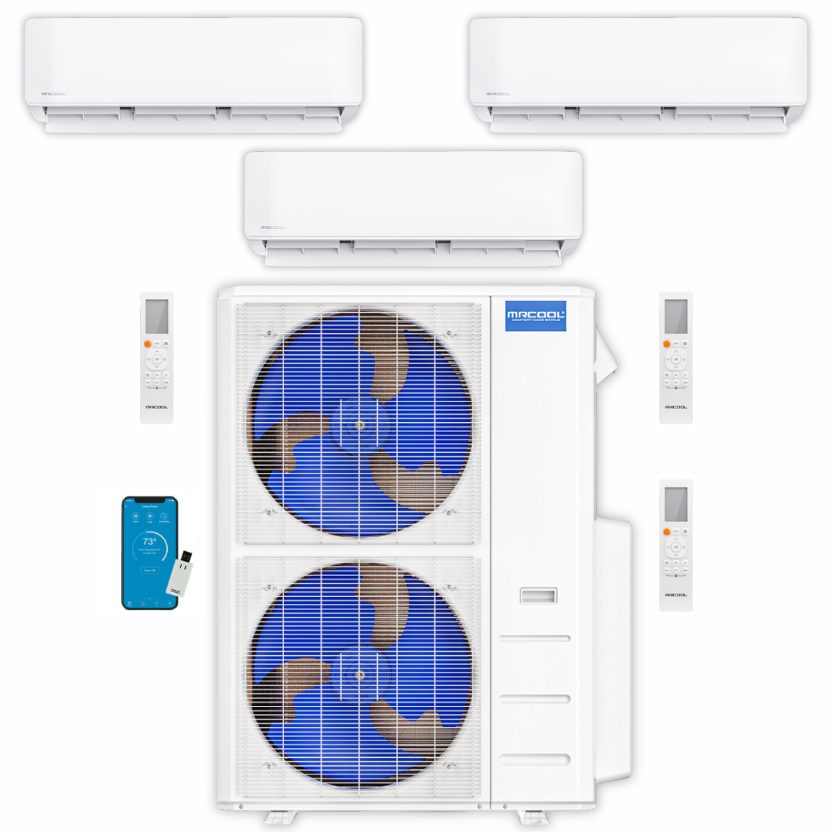 MRCOOL DIY Mini Split - 39,000 BTU 3 Zone Ductless Air Conditioner and