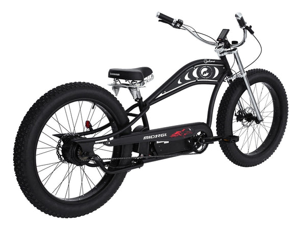 26" Micargi Cyclone 48V Electric Fat Tire Beach Cruiser EB-CYCLONE-MBK ...