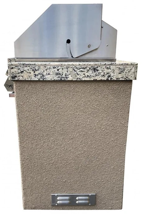 Kokomo Grills The 5' Maldives BBQ Island with Built In 4 Burner BBQ Gr ...